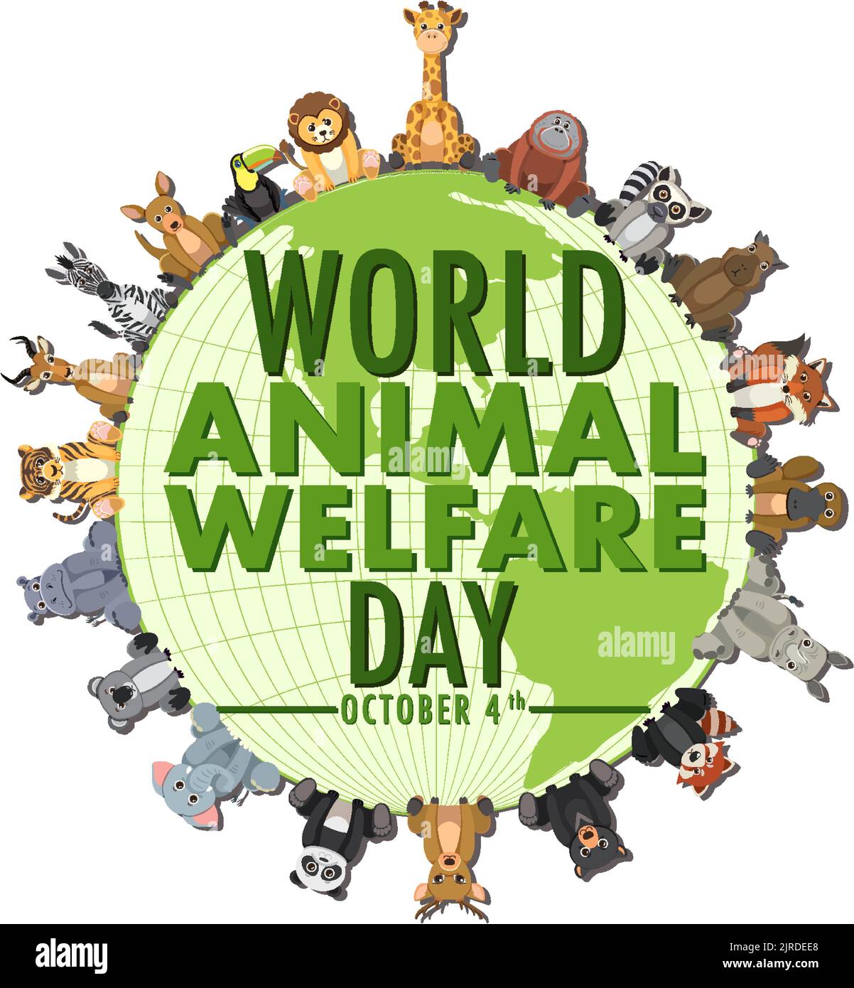 World Animal Welfare Day Concept Vector illustration Stock Vector Image ...