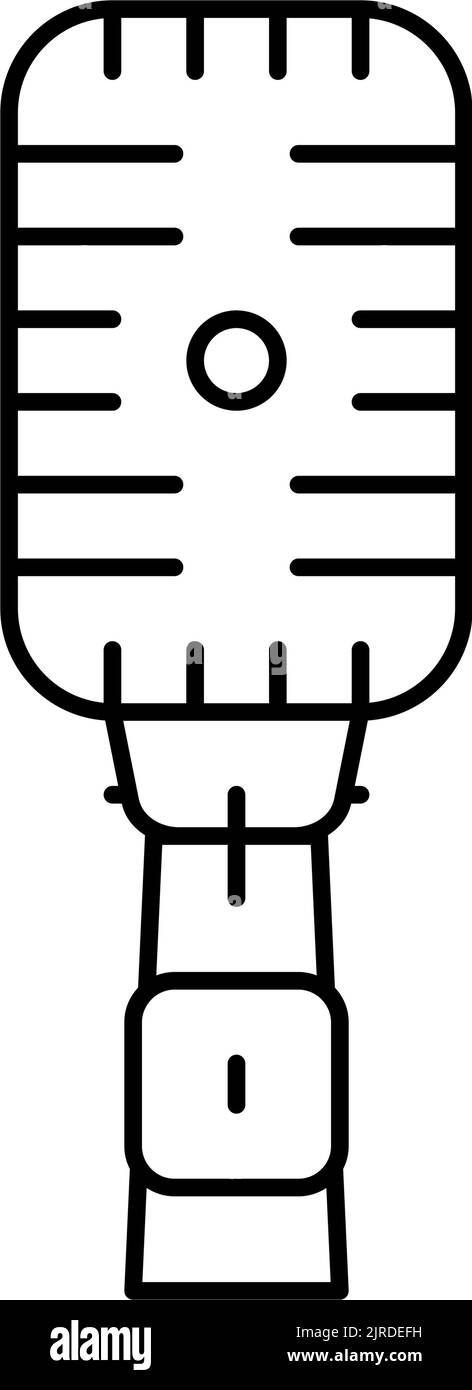 retro mic microphone line icon vector illustration Stock Vector Image ...