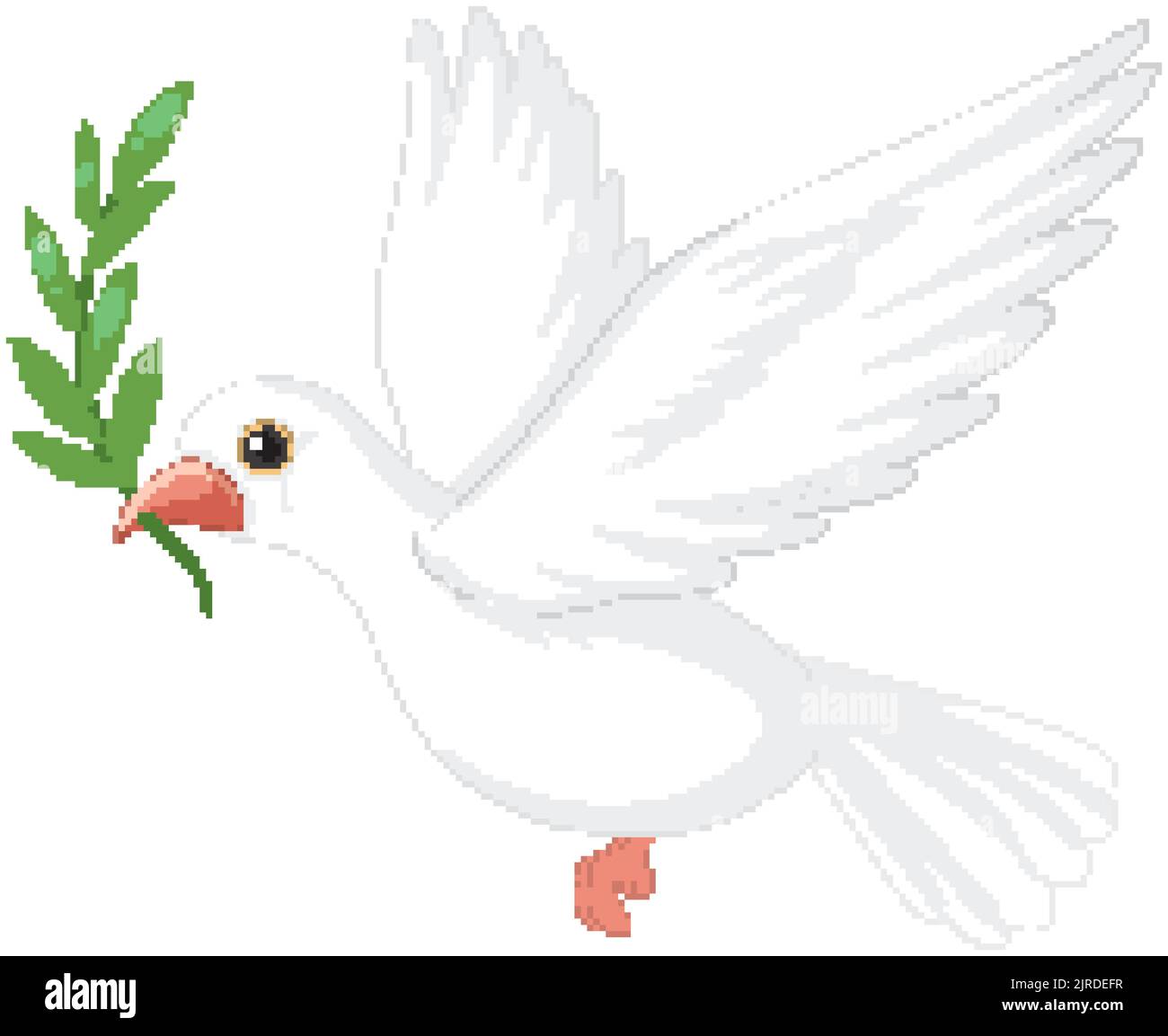 White dove carrying leaf illustration Stock Vector Image & Art - Alamy