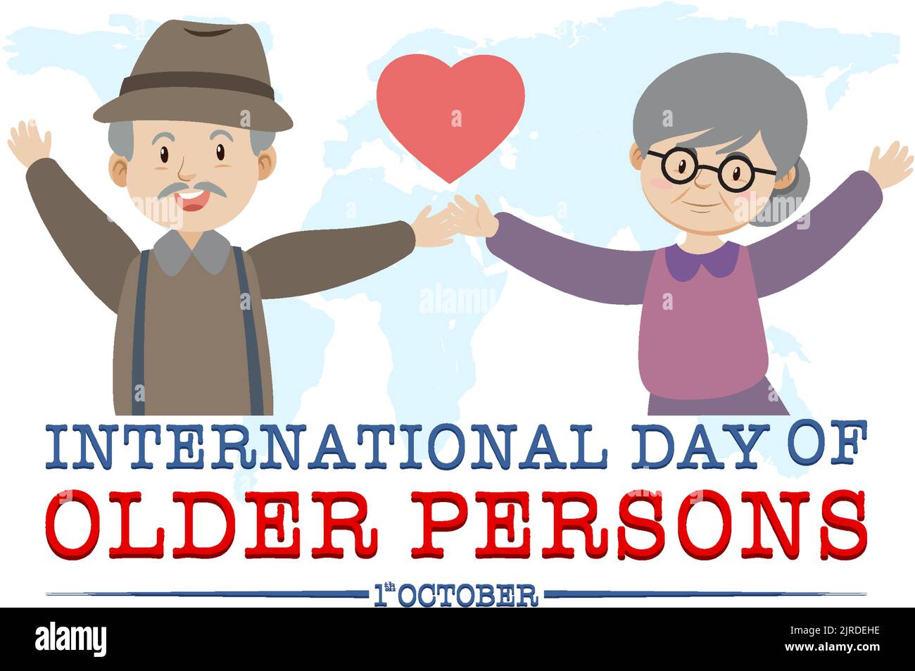 International day of older persons banner design illustration Stock ...