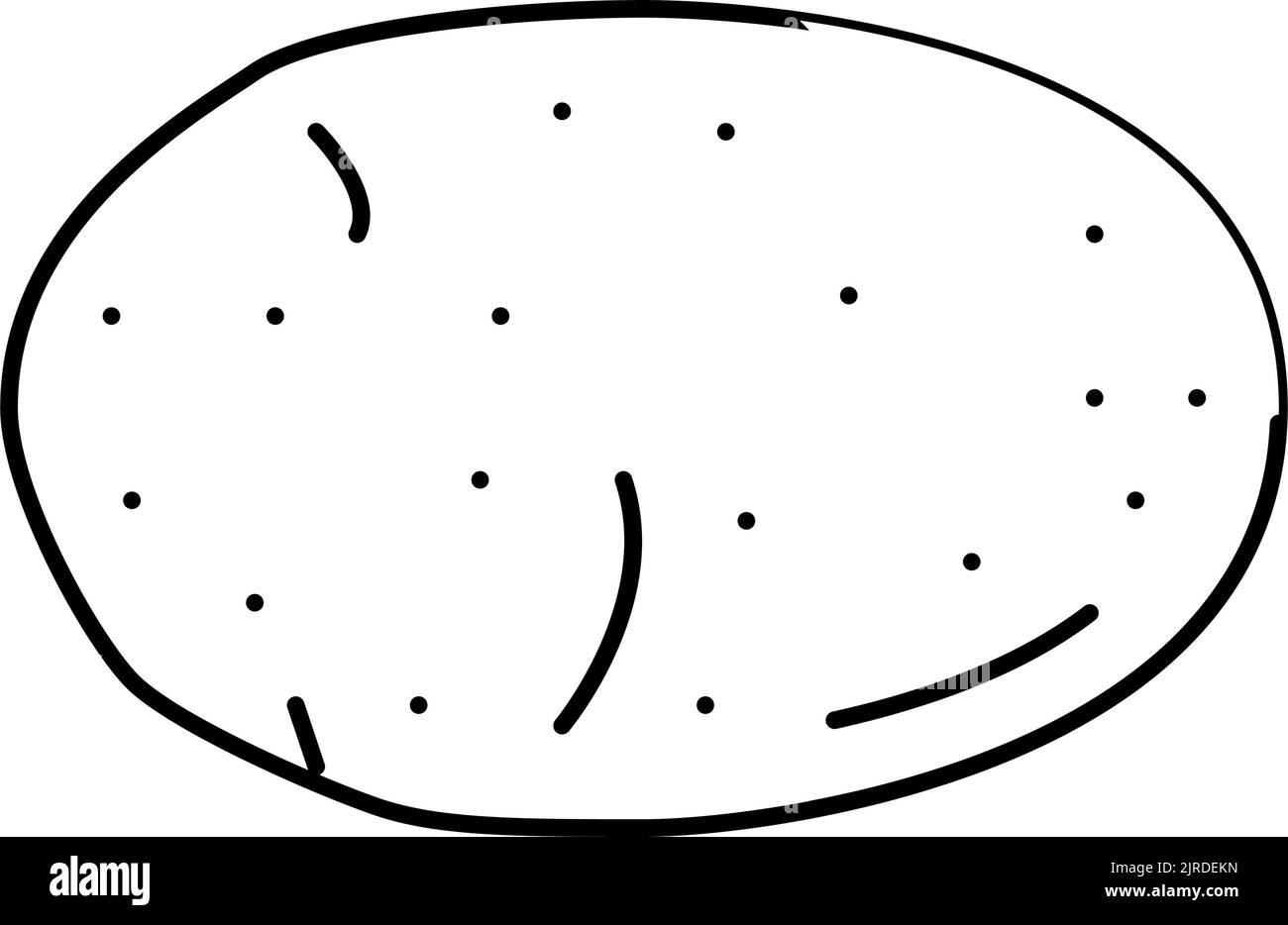 one whole potato line icon vector illustration Stock Vector Image & Art ...