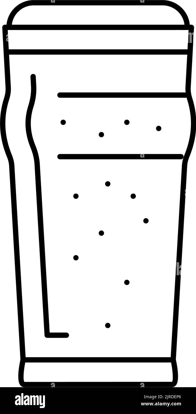 Beer pint illustration full empty Cut Out Stock Images & Pictures - Alamy