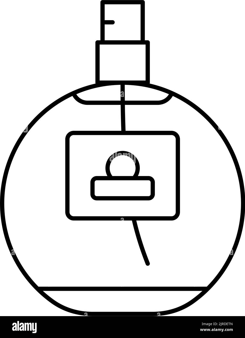 beauty fragrance bottle perfume line icon vector illustration Stock ...