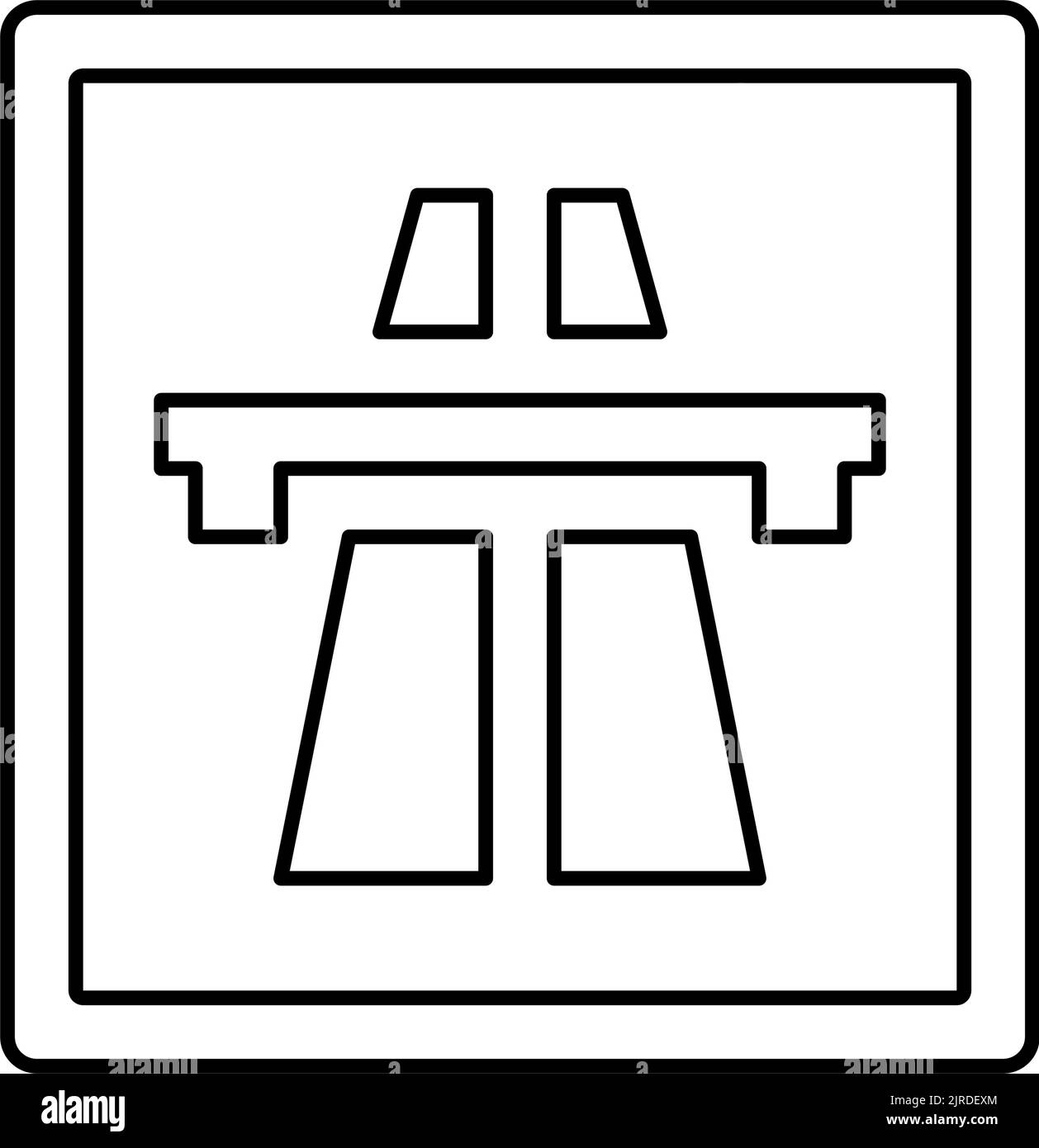 highway road sign line icon vector illustration Stock Vector Image ...