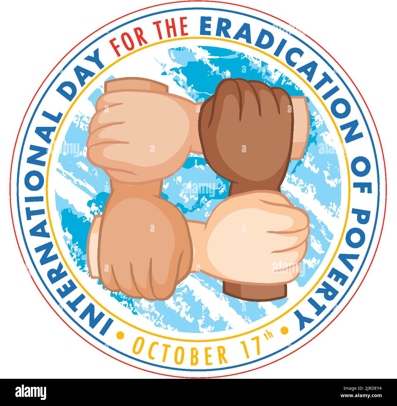 International Day For The Eradication Of Poverty Illustration Stock