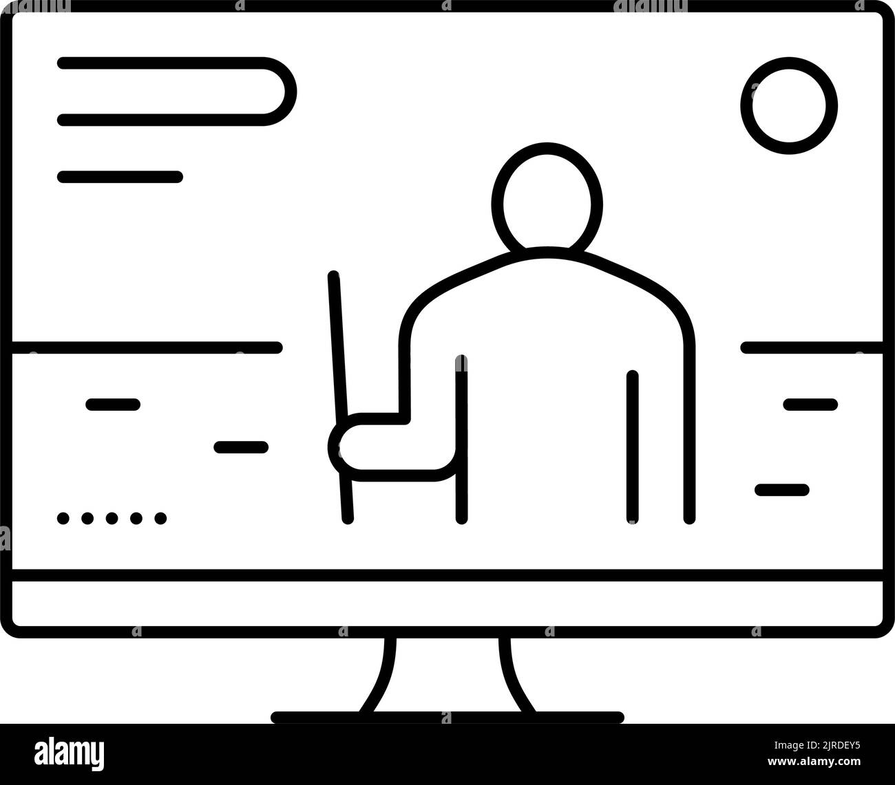 Action Adventure Video Game Line Icon Vector Illustration Stock Vector Image And Art Alamy