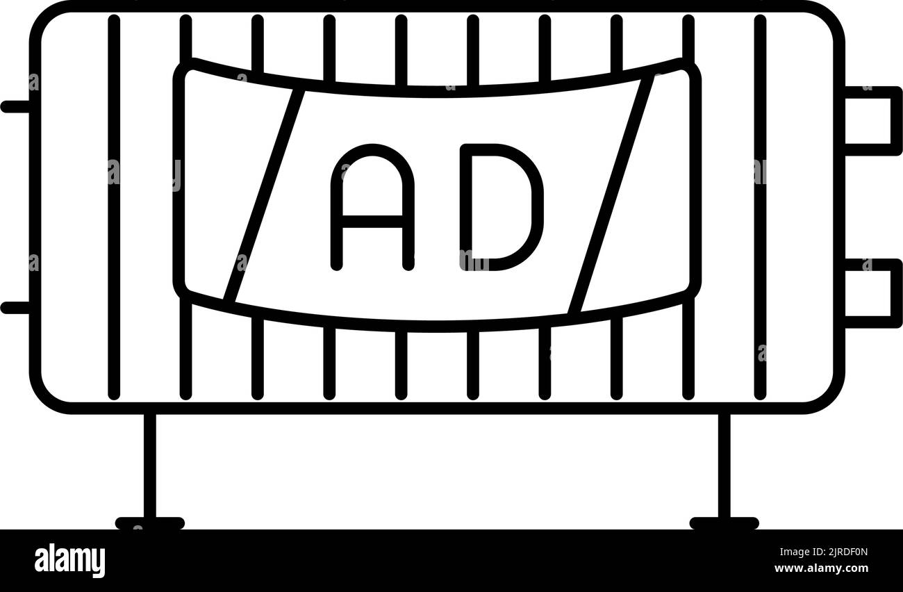 barrier crowd fence line icon vector illustration Stock Vector Image ...
