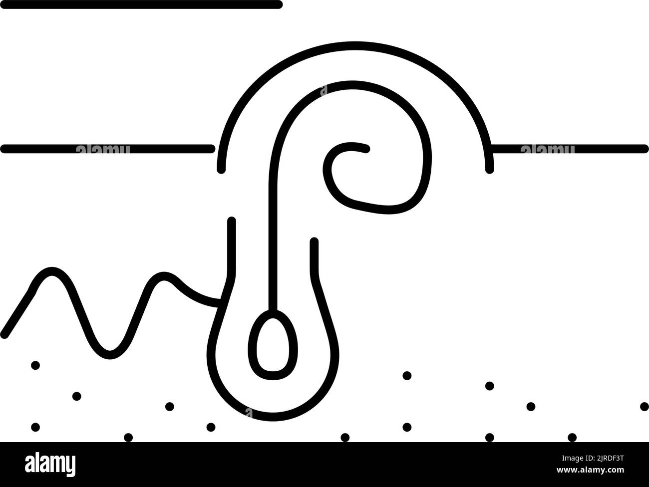 ingrown hair line icon vector illustration Stock Vector Image & Art - Alamy