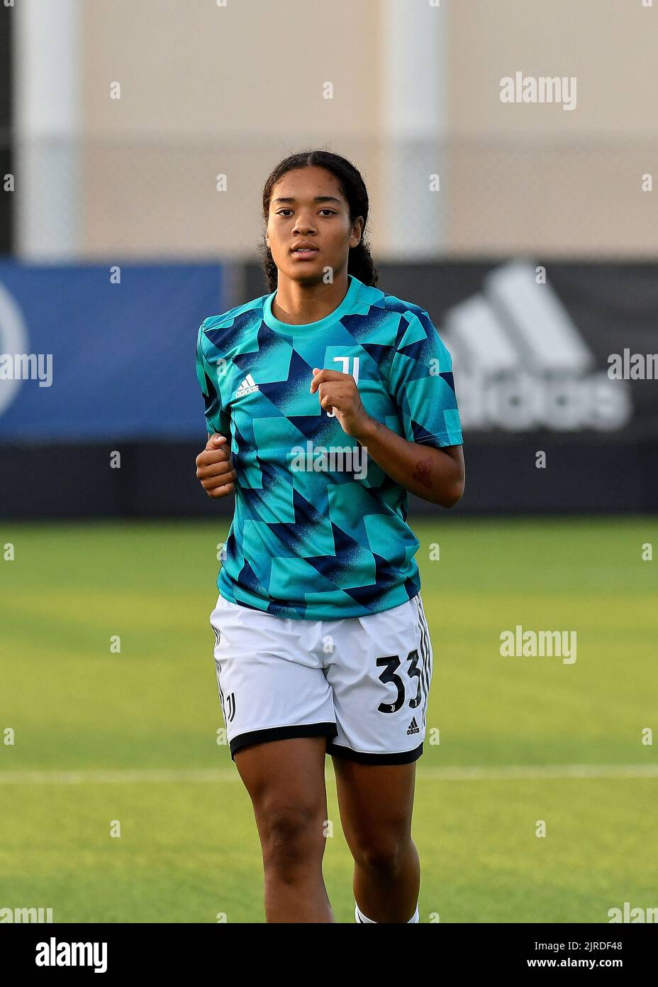 Evelina Duljan of Juventus Women warms up during the UEFA Women's ...