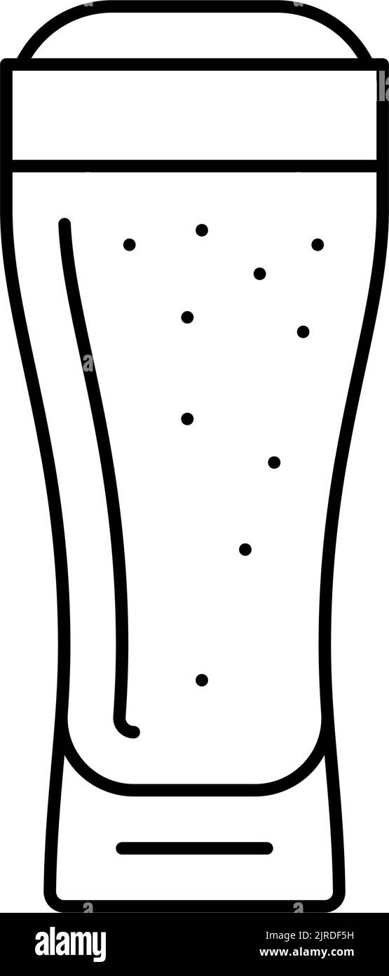 india pale ale beer glass line icon vector illustration Stock Vector ...