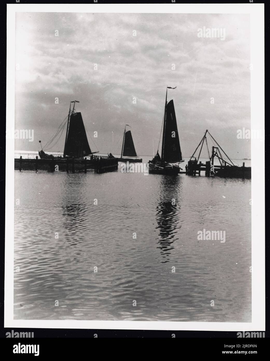Boats, Vollendam, Holland, circa 1913, Holland, by George Crombie Stock ...