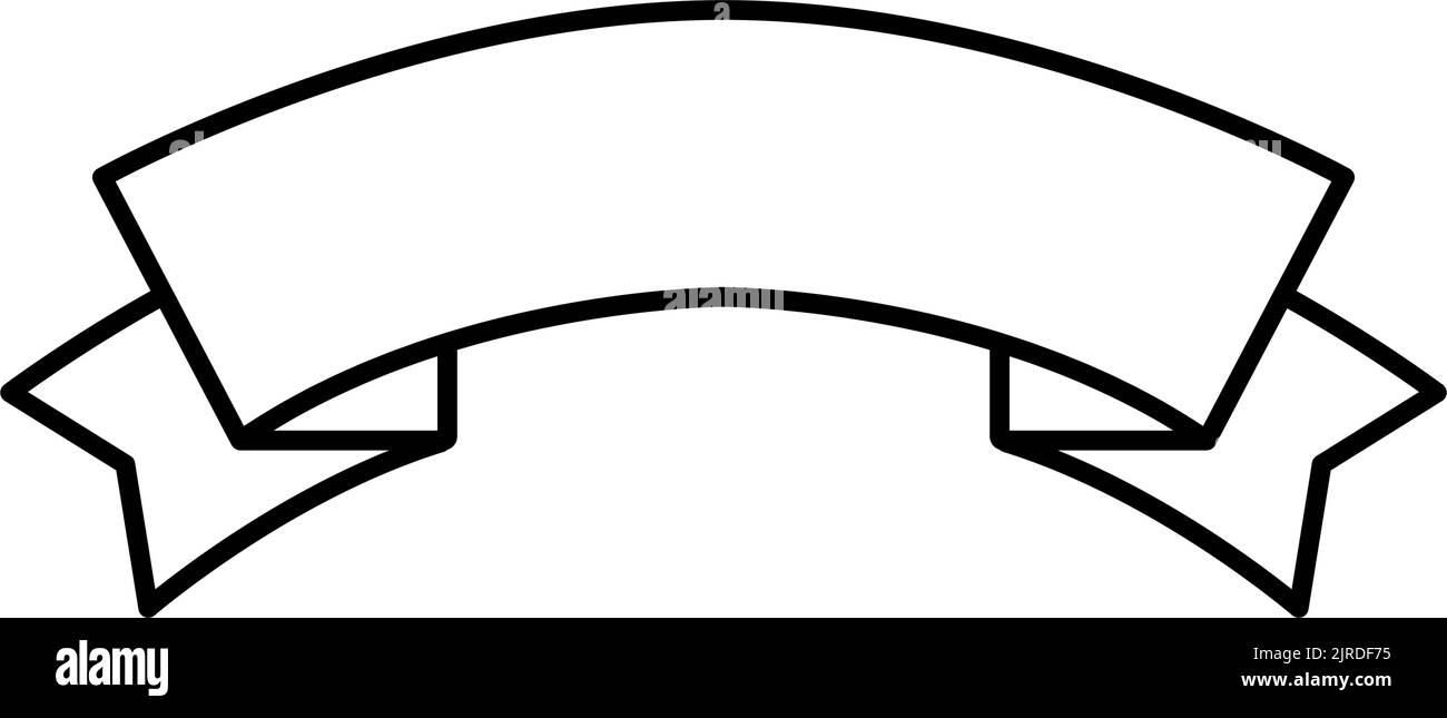 template ribbon banner design line icon vector illustration Stock ...