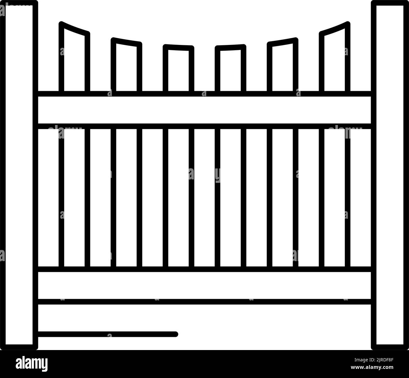 picket fence line icon vector illustration Stock Vector Image & Art - Alamy