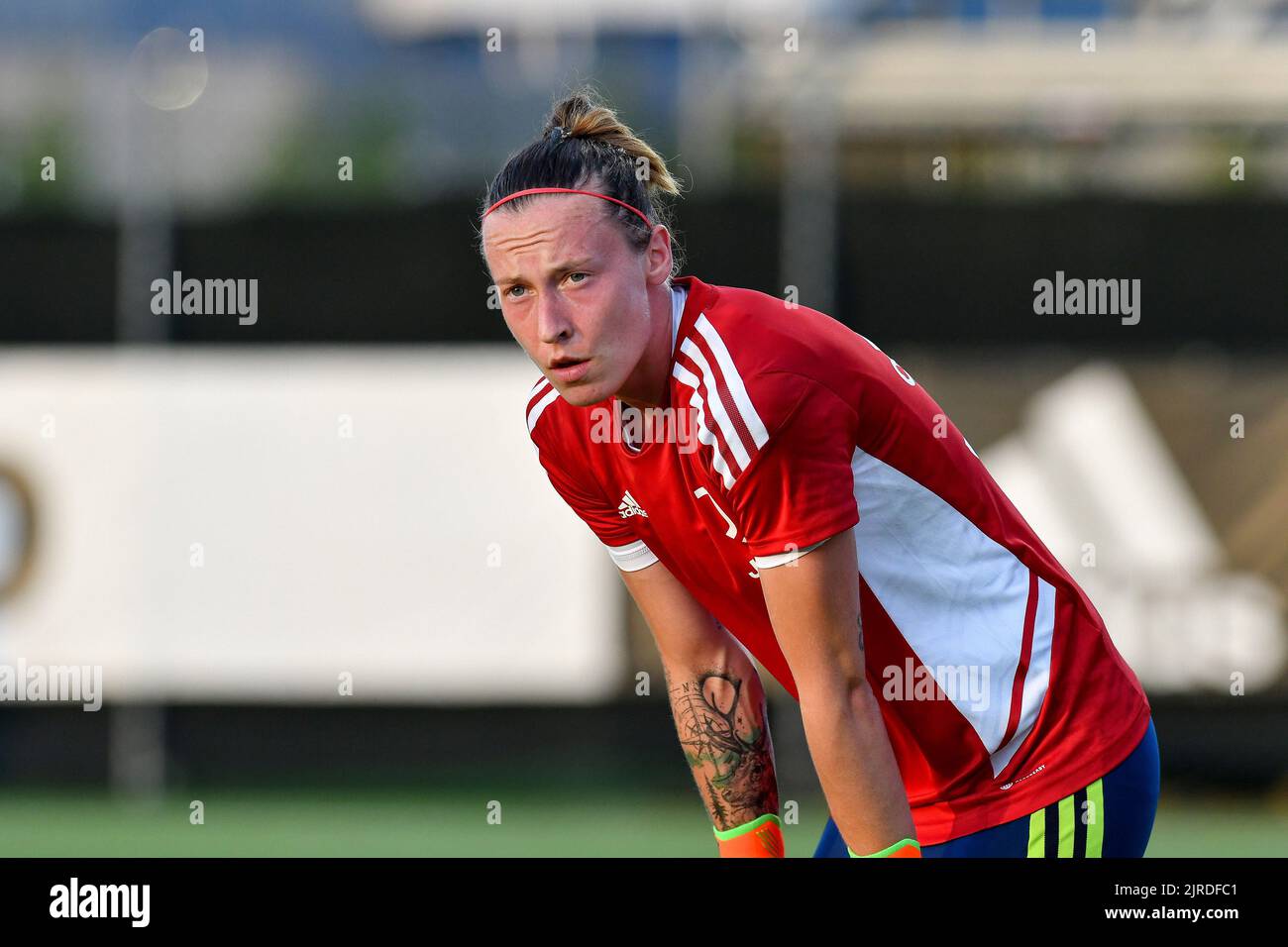 Pauline Peyraud-Magnin of Juventus Women looks on during the UEFA Women ...