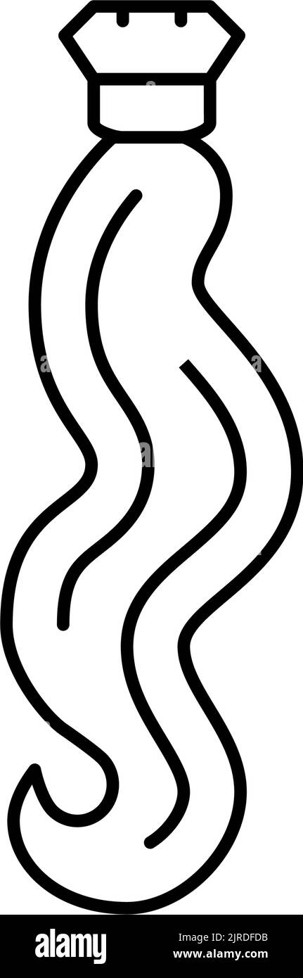 curly hair accessory line icon vector illustration Stock Vector Image ...