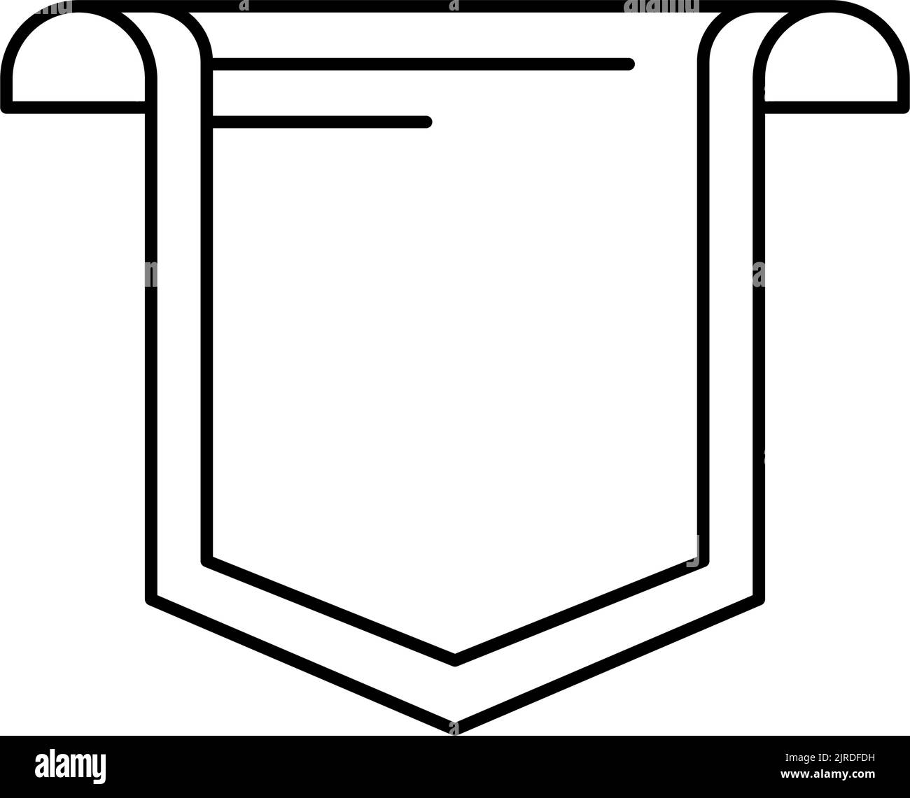 tag ribbon banner design line icon vector illustration Stock Vector ...