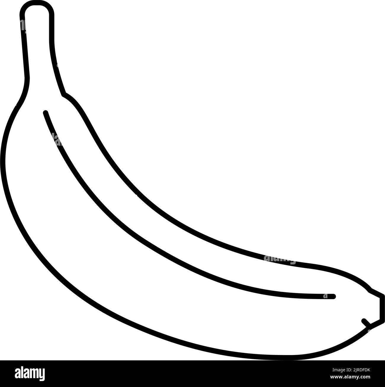 one whole banana line icon vector illustration Stock Vector Image & Art ...