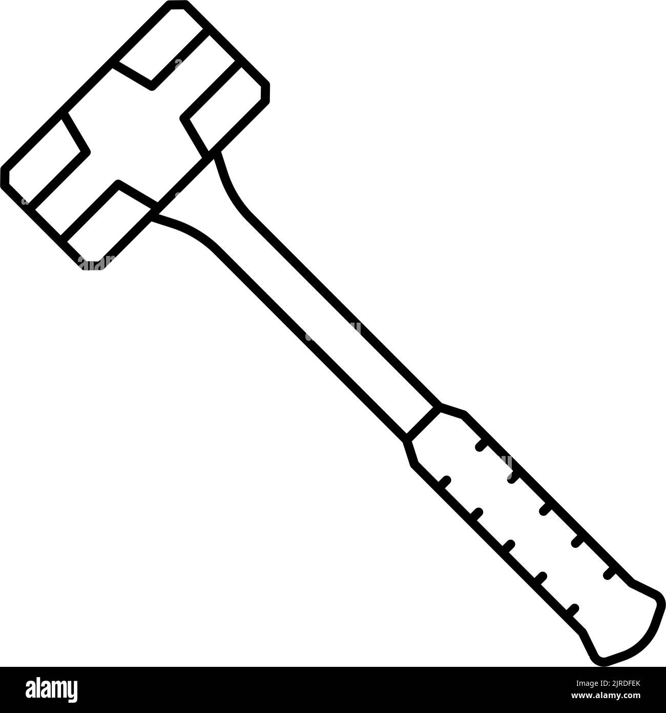 hammer tool repair line icon vector illustration Stock Vector Image ...