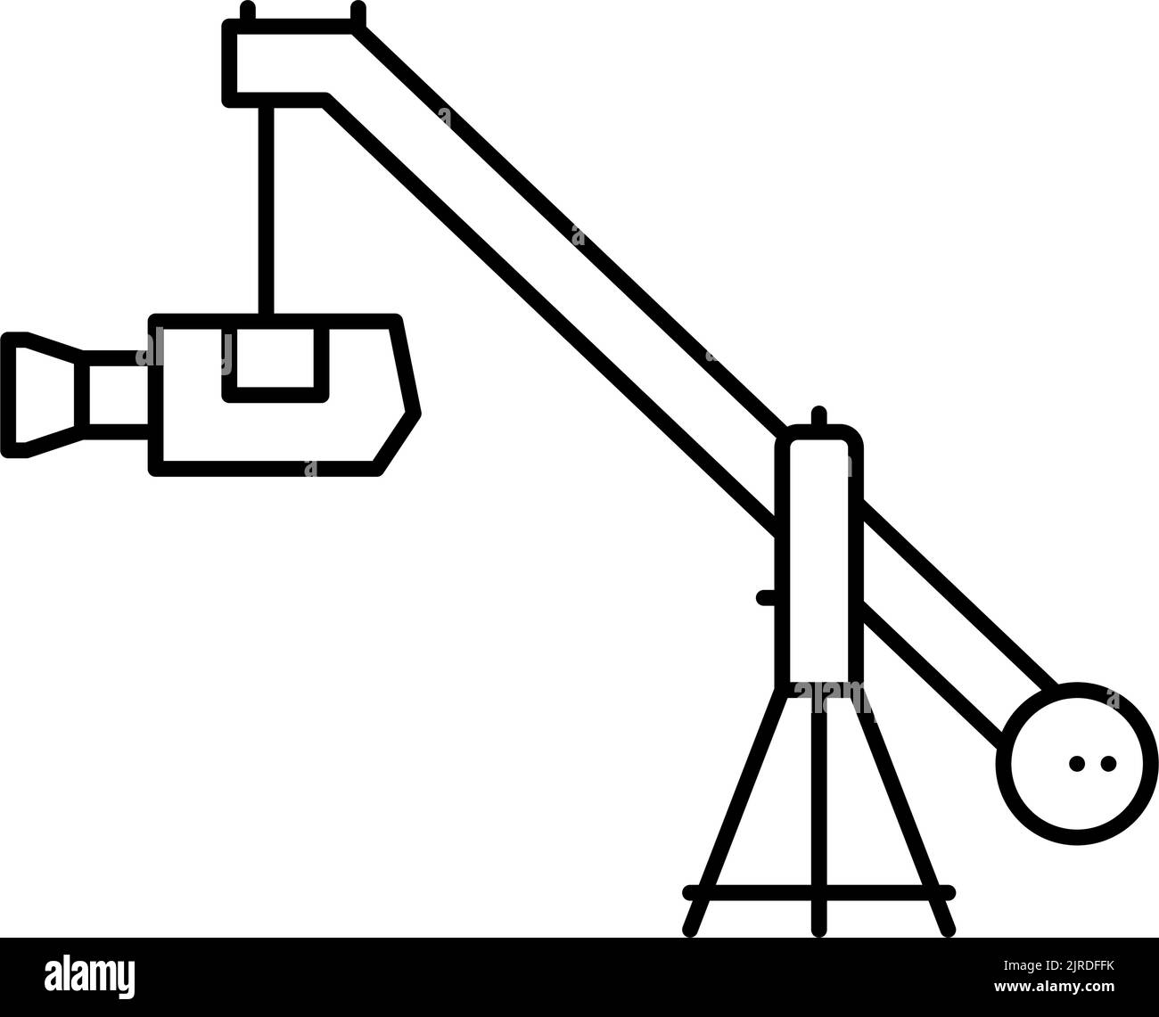 crane video camera line icon vector illustration Stock Vector Image ...