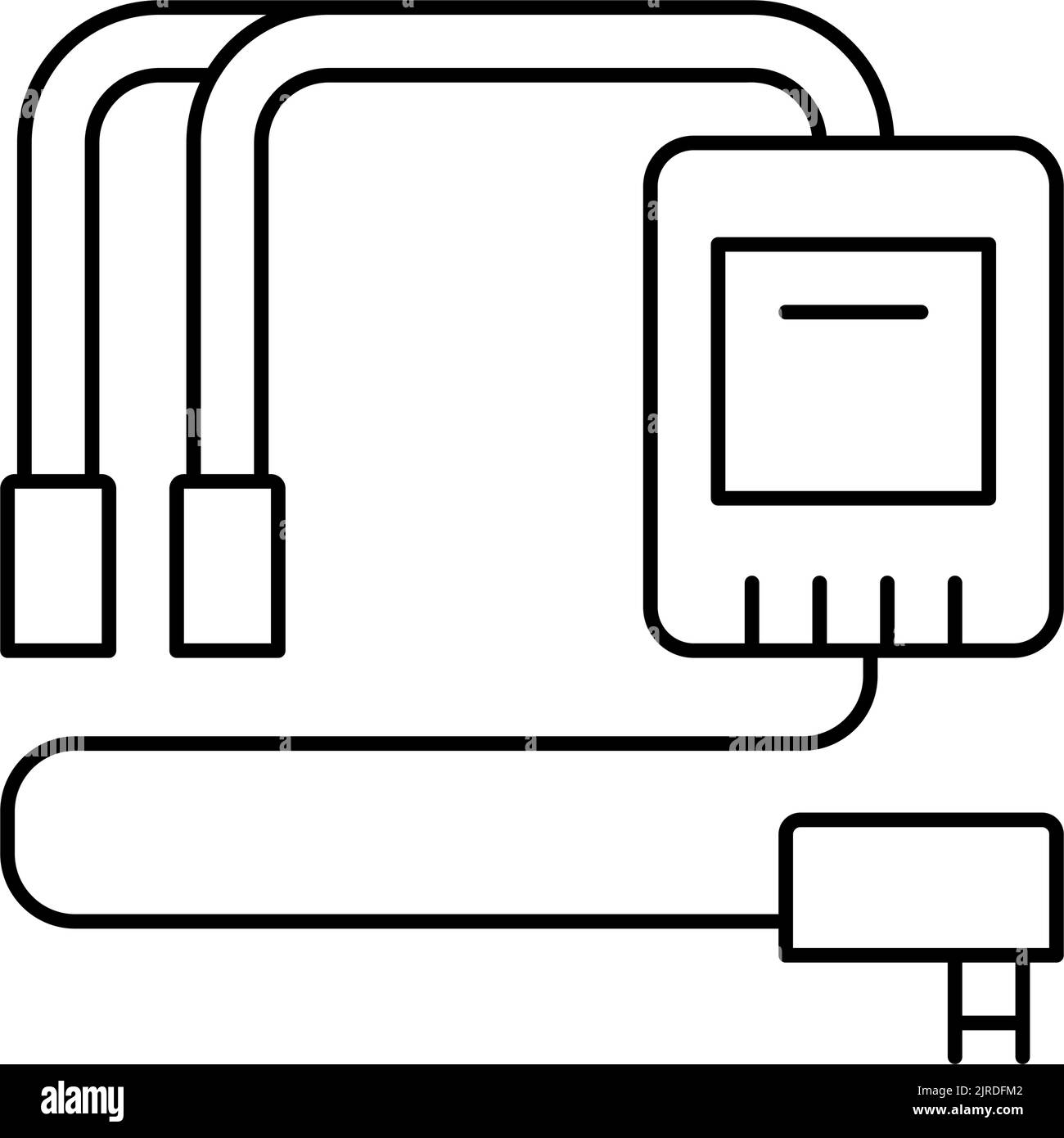 aerator aquarium fish line icon vector illustration Stock Vector Image ...