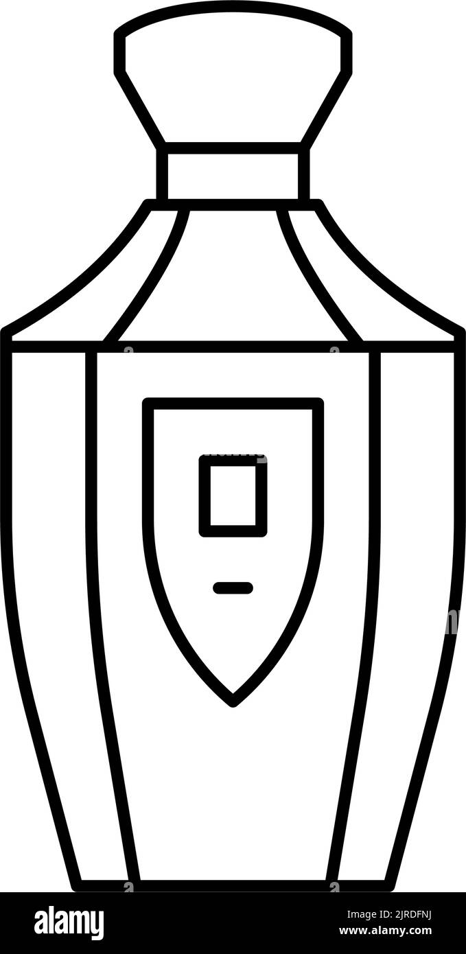 glass fragrance bottle perfume line icon vector illustration Stock ...