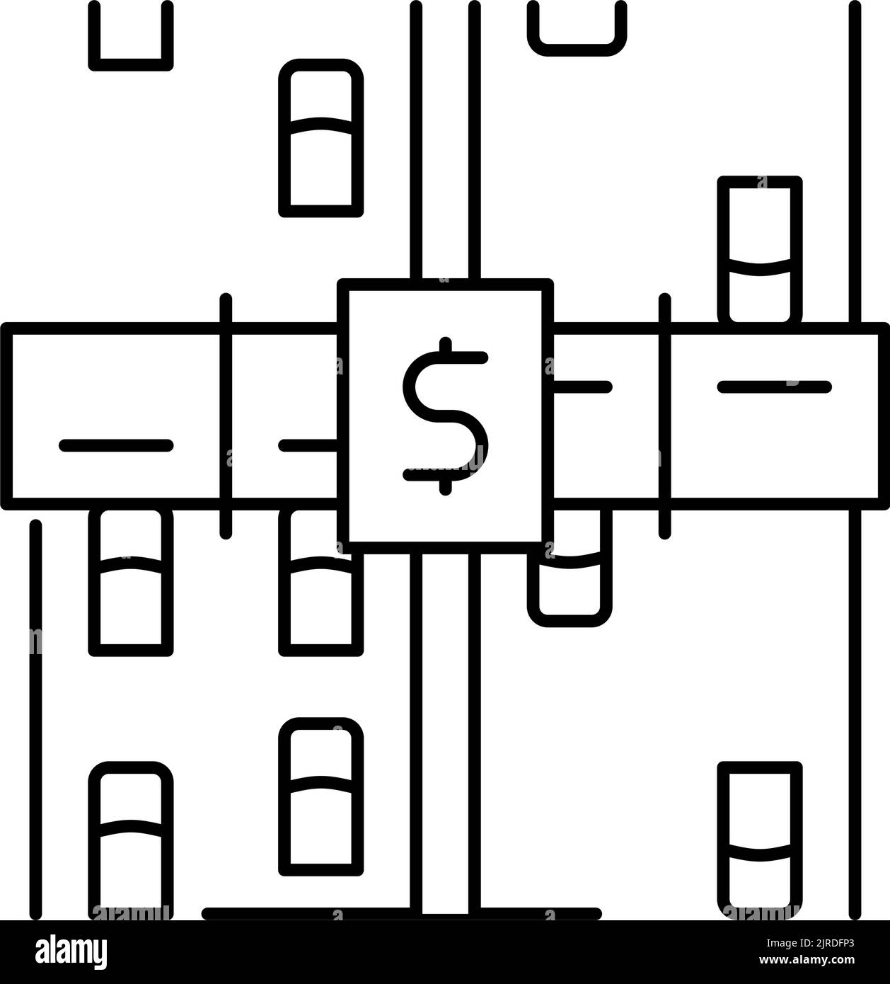 toll road line icon vector illustration Stock Vector Image & Art - Alamy