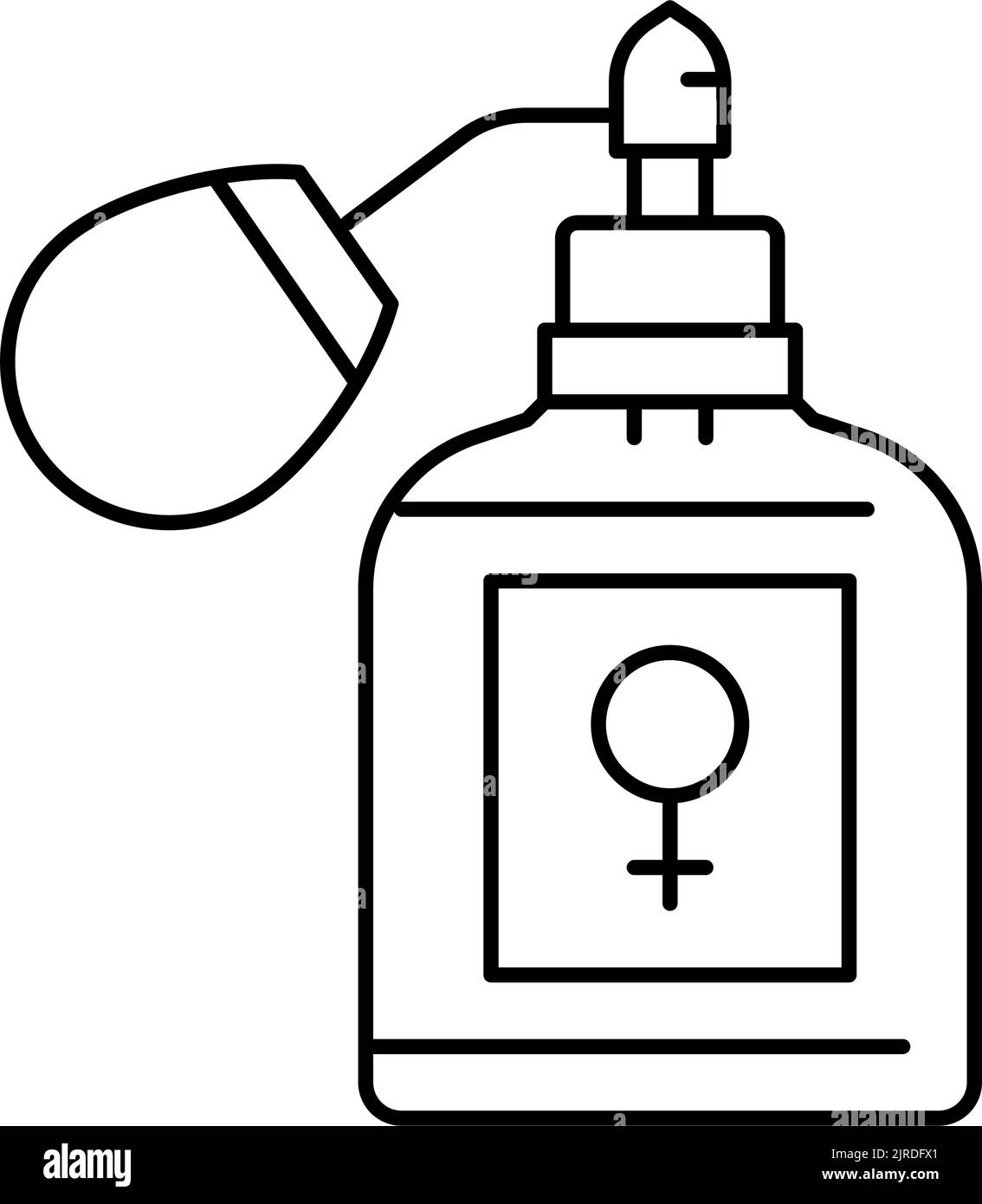 woman fragrance bottle perfume line icon vector illustration Stock ...