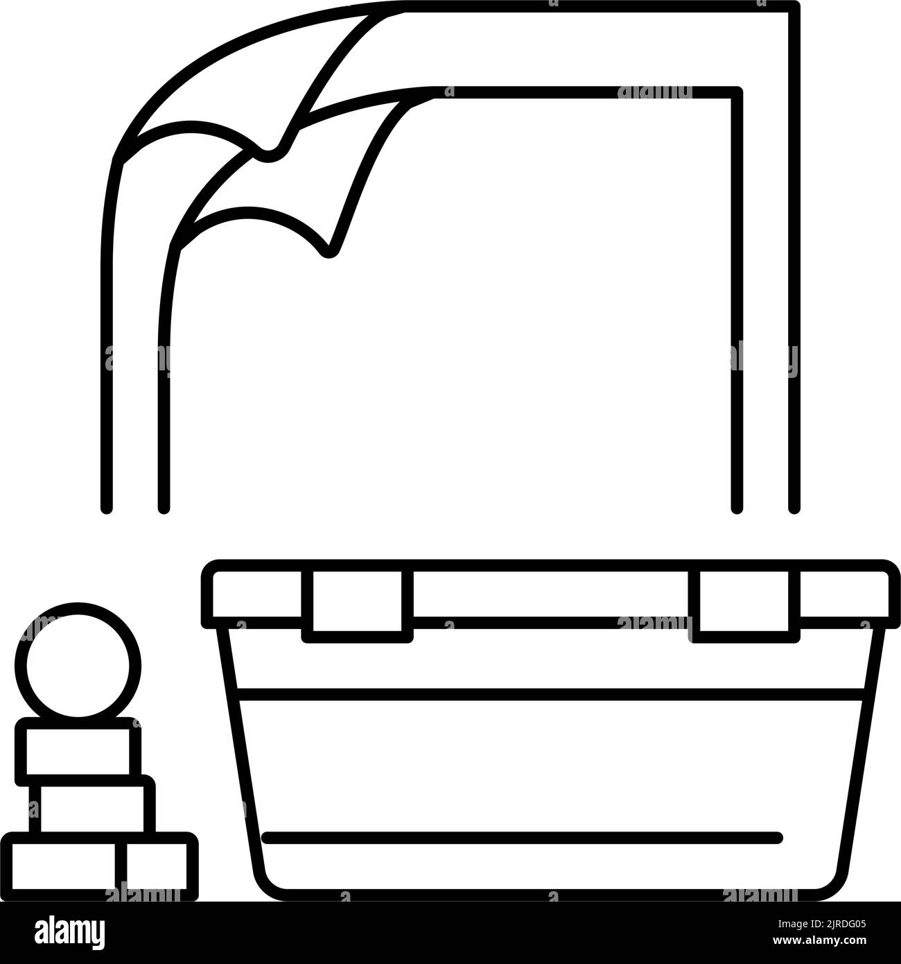 plastic container line icon vector illustration Stock Vector Image ...