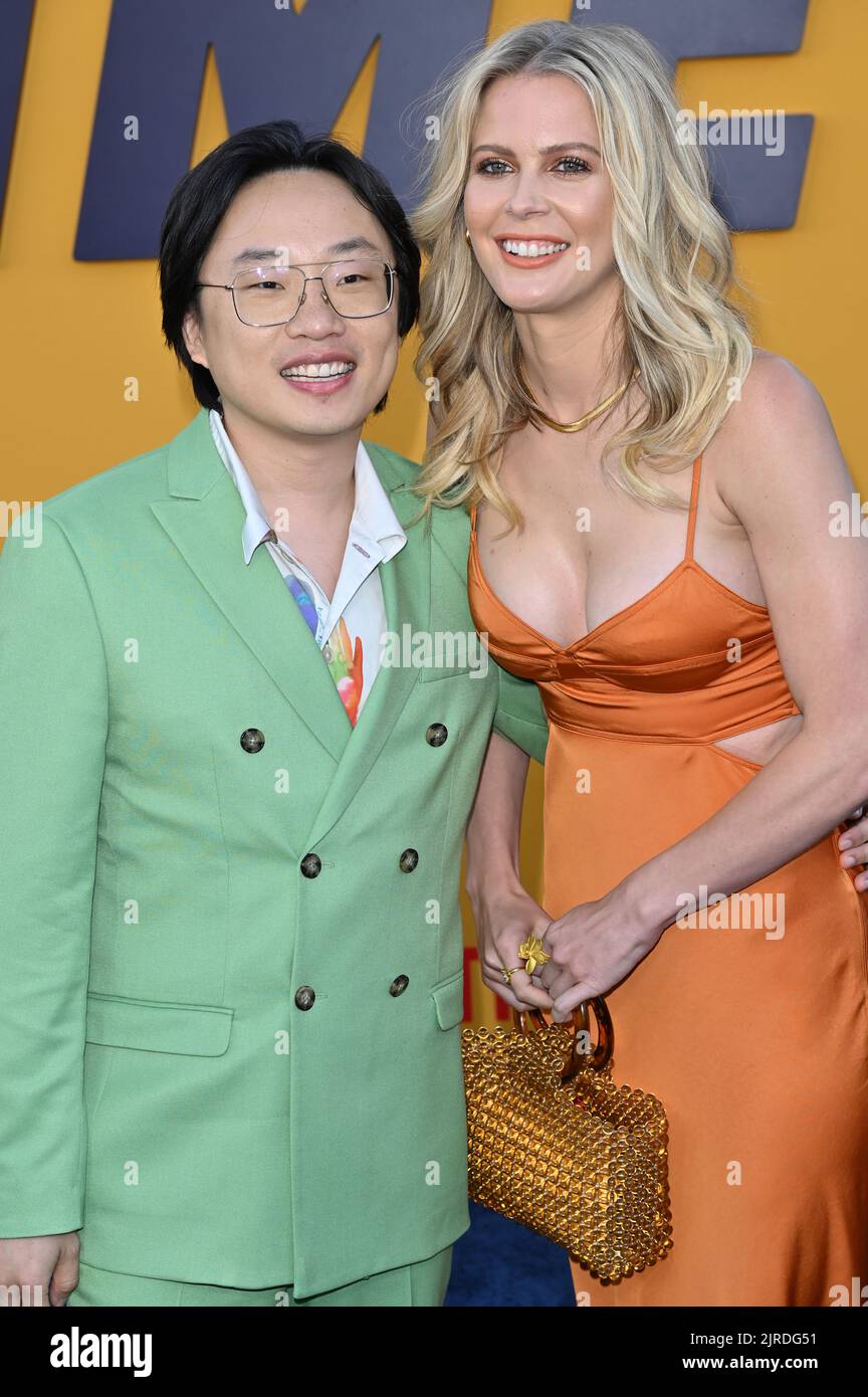 Los Angeles, USA. 23rd Aug, 2022. LOS ANGELES, USA. August 23, 2022: Jimmy O. Yang & Brianne ...