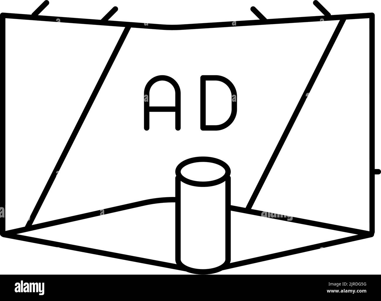 stand exhibition show line icon vector illustration Stock Vector Image ...