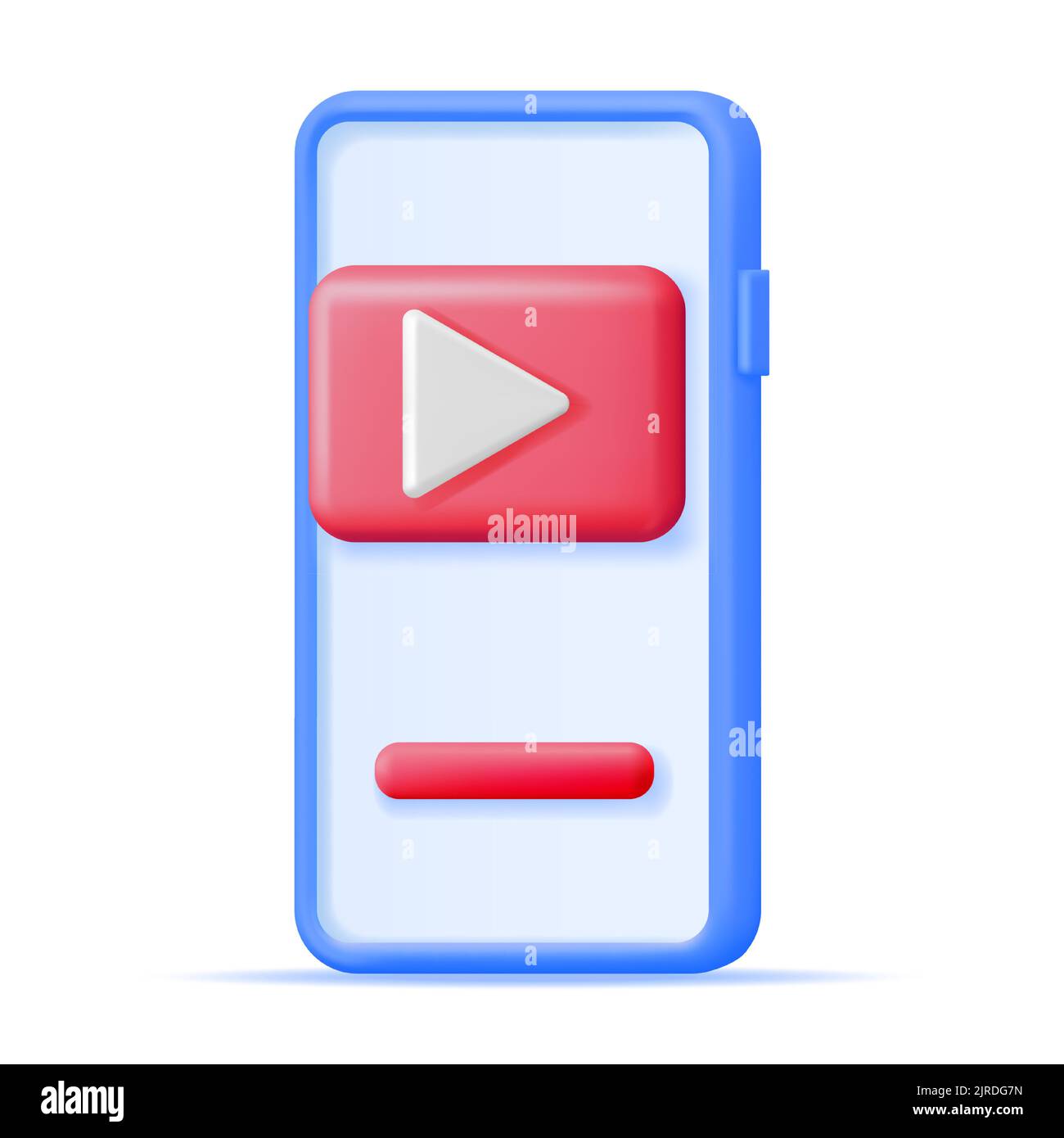 3D Play Button on Smartphone Screen Stock Vector Image & Art - Alamy