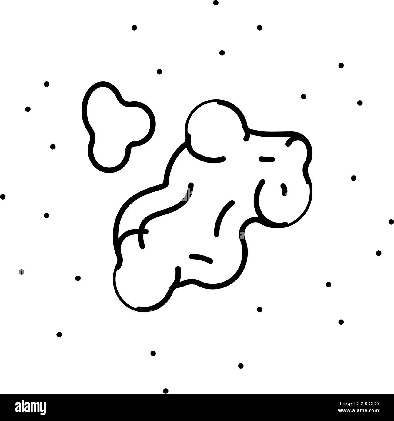 multiple colors mole melanoma line icon vector illustration Stock ...