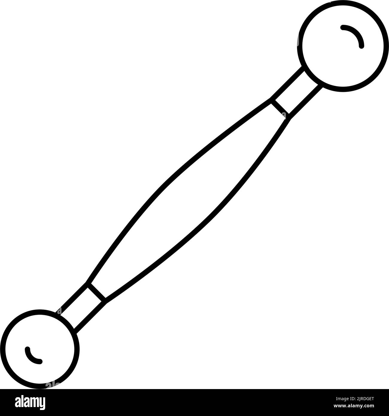 melon baller scoop line icon vector illustration Stock Vector Image ...