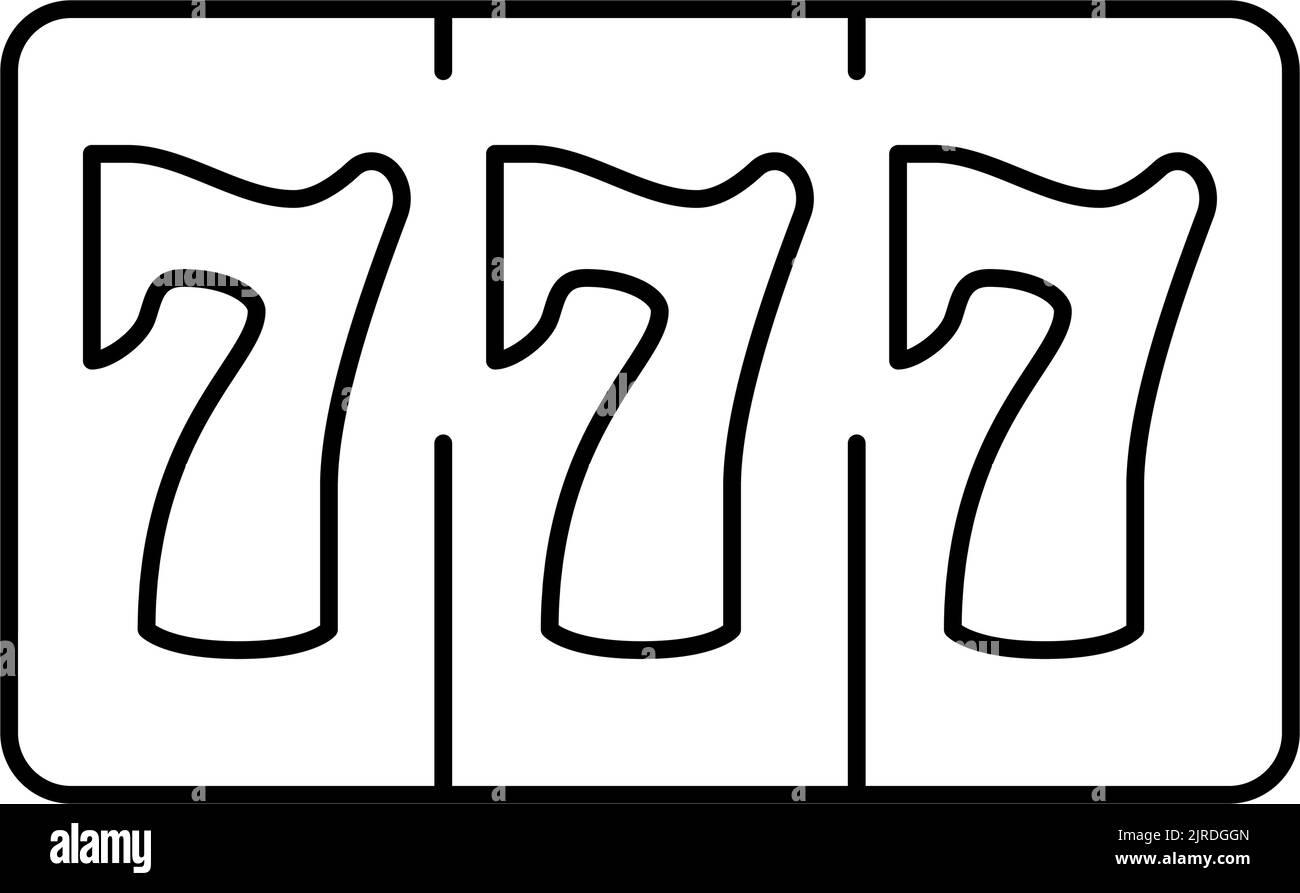 Poker card seven black heart Stock Vector Images - Alamy