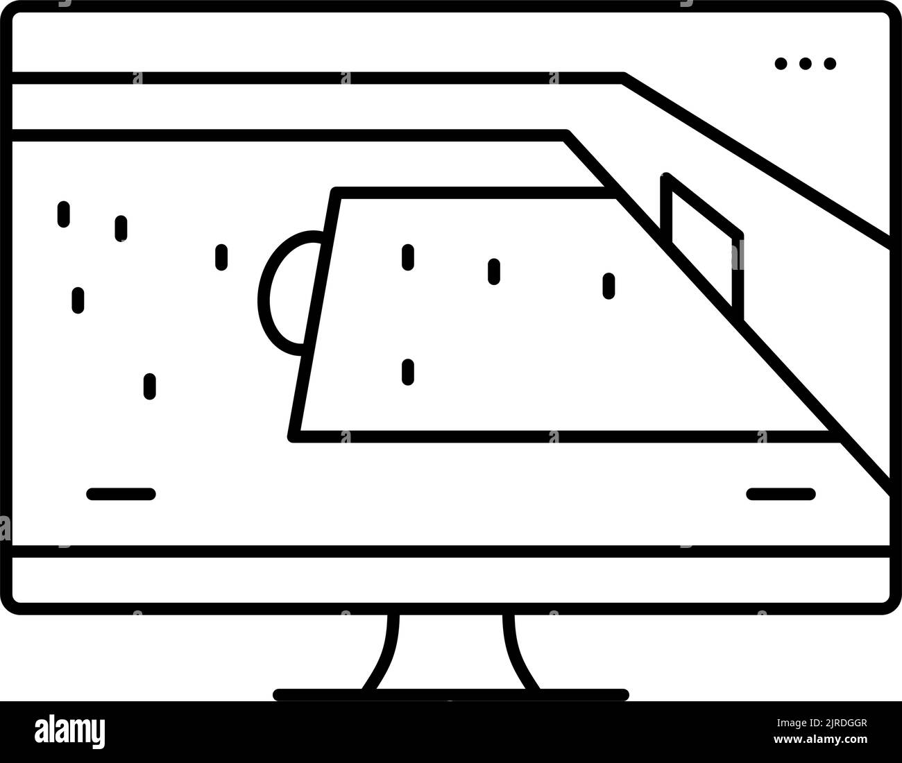 Sports Video Game Line Icon Vector Illustration Stock Vector Image And Art Alamy