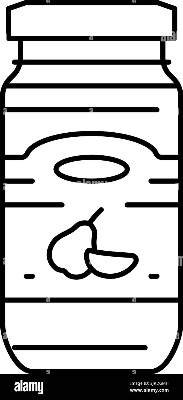jam pear line icon vector illustration Stock Vector Image & Art - Alamy