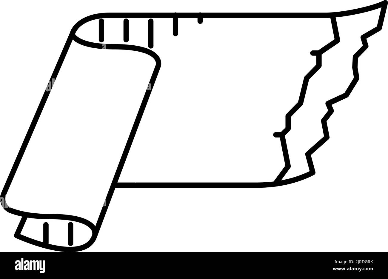 paper ribbon banner design line icon vector illustration Stock Vector ...