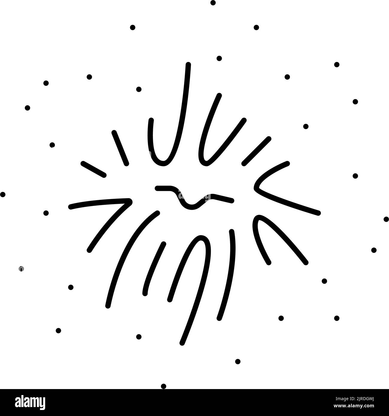 scar contractures line icon vector illustration Stock Vector Image ...