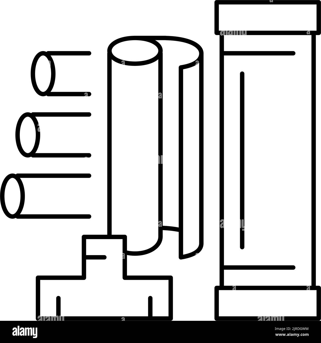 pipe plastic waste line icon vector illustration Stock Vector Image ...