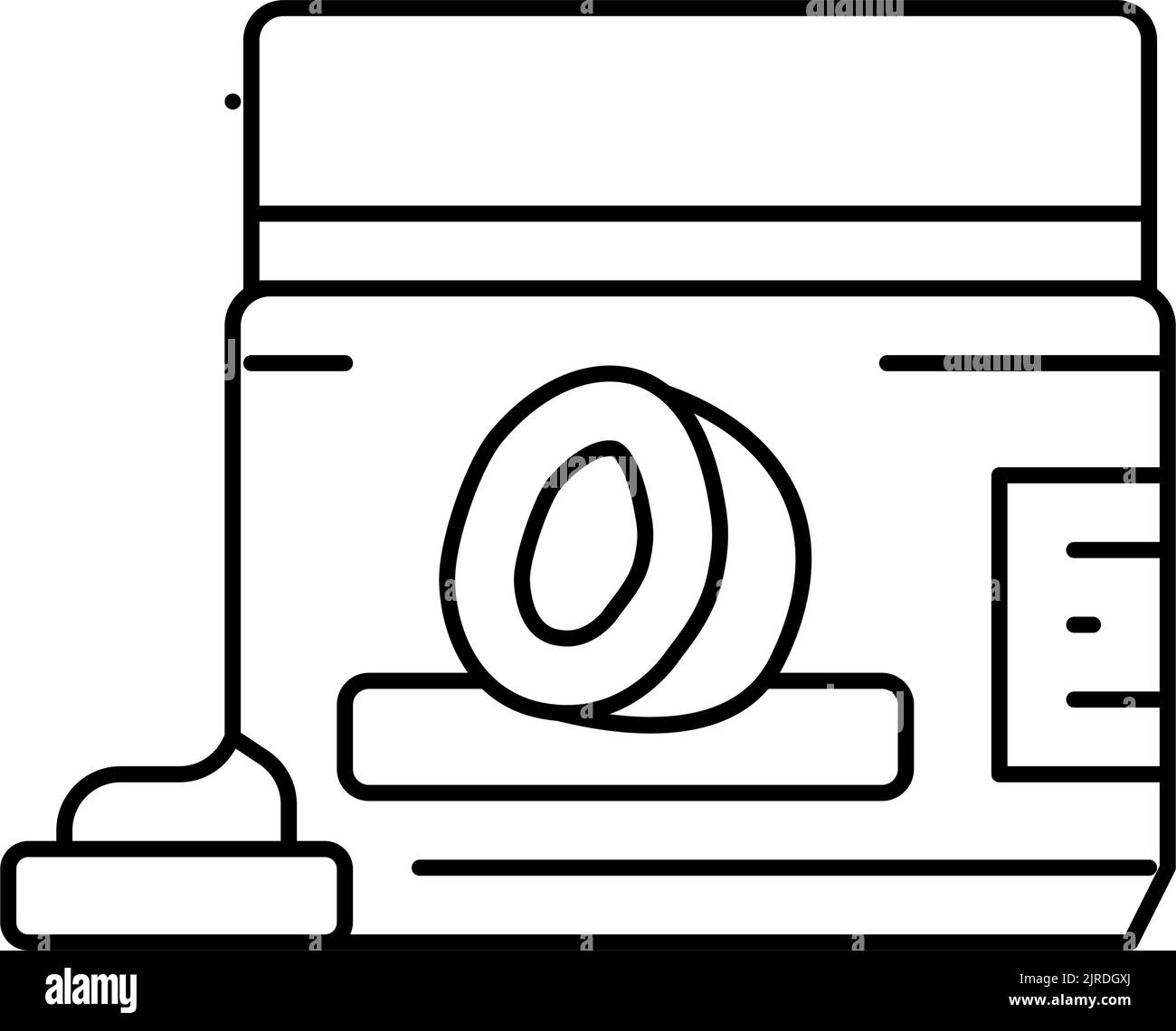 cream coconut coco line icon vector illustration Stock Vector Image ...