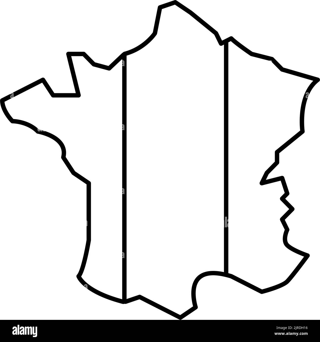 france country map flag line icon vector illustration Stock Vector ...