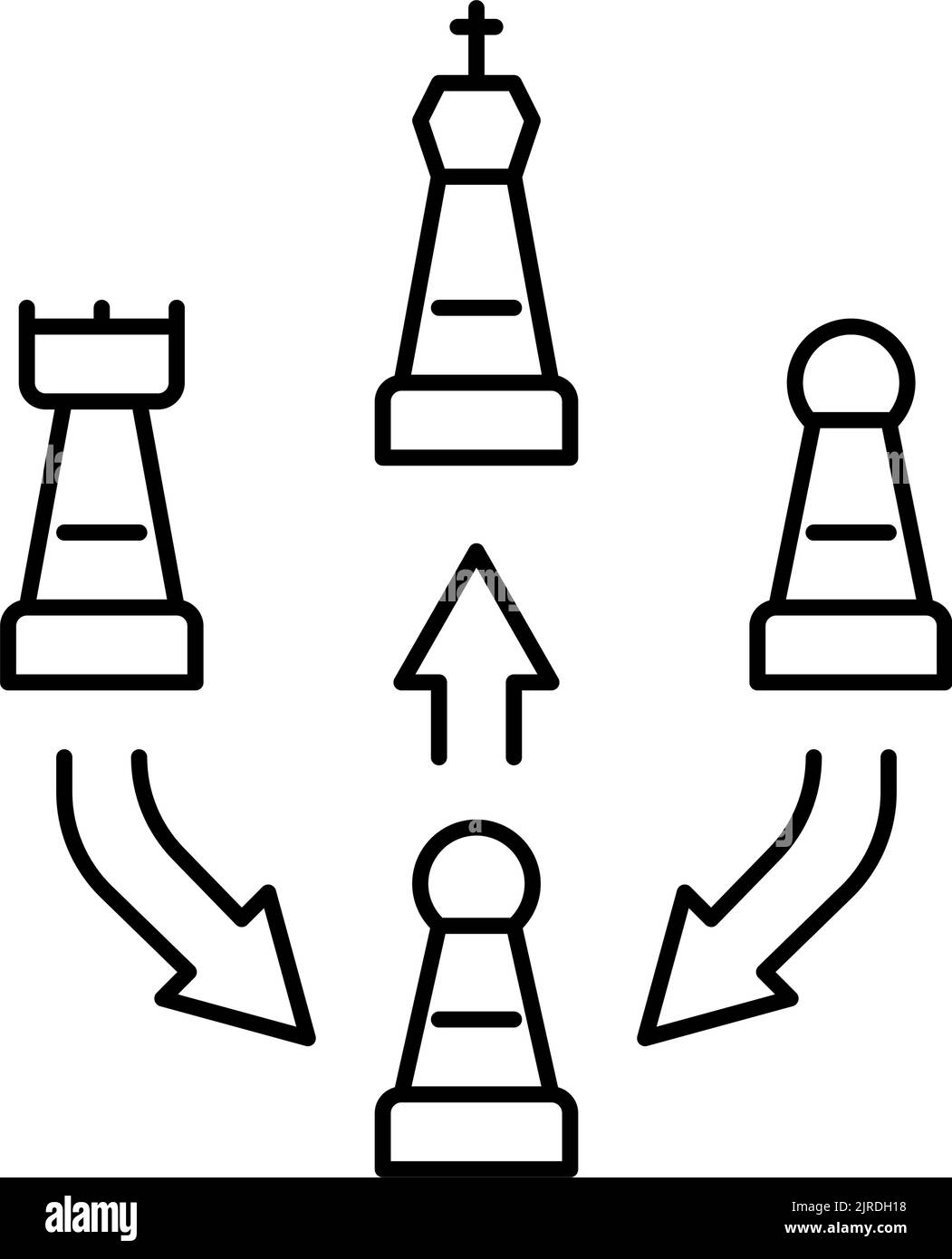 strategy chess line icon vector illustration Stock Vector Image & Art ...