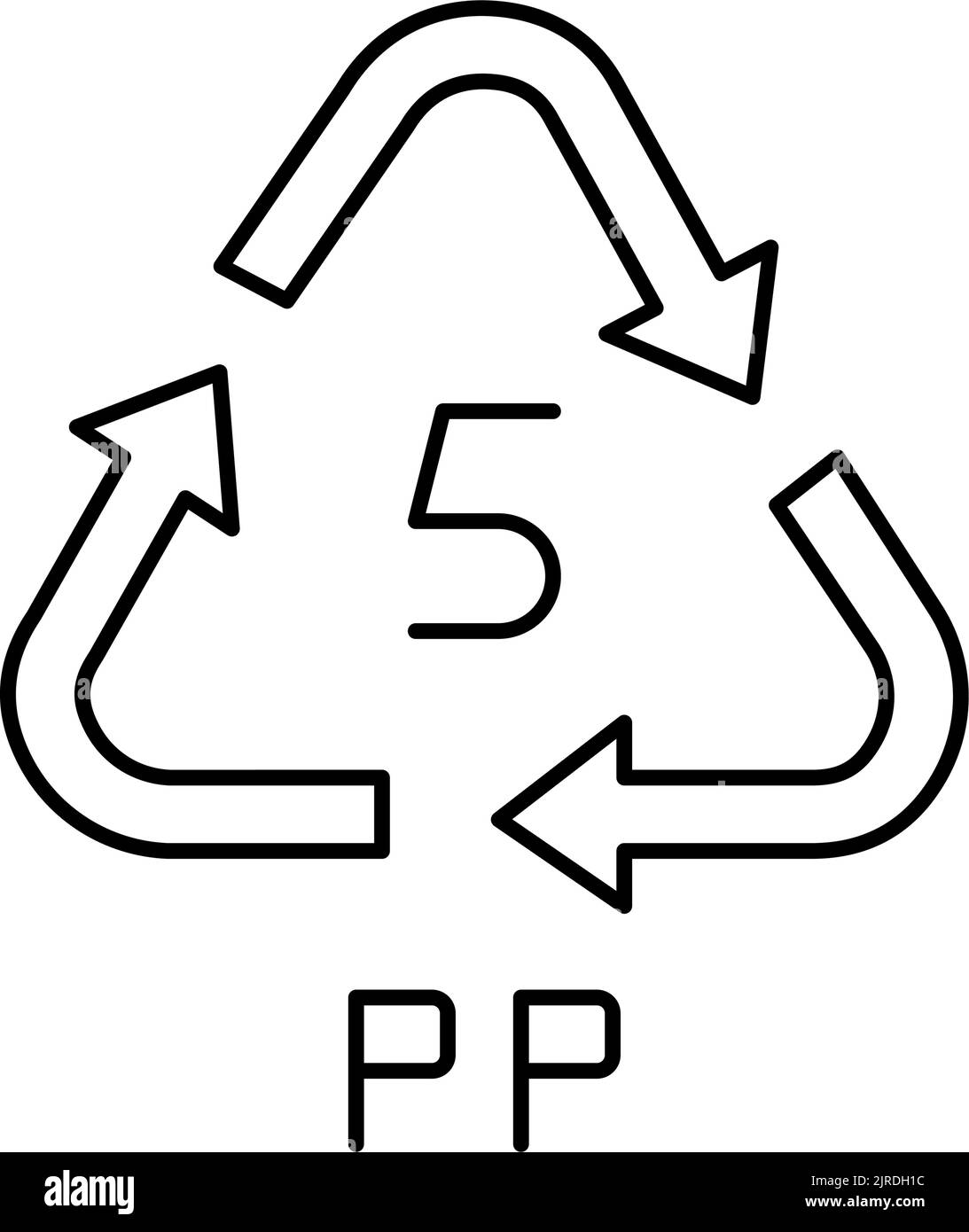 pp recycling plastic product line icon vector illustration Stock Vector ...