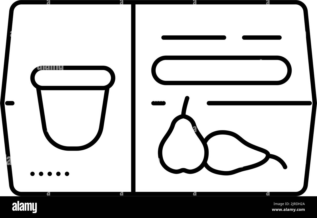 Cups Pear Line Icon Vector Illustration Stock Vector Image And Art Alamy