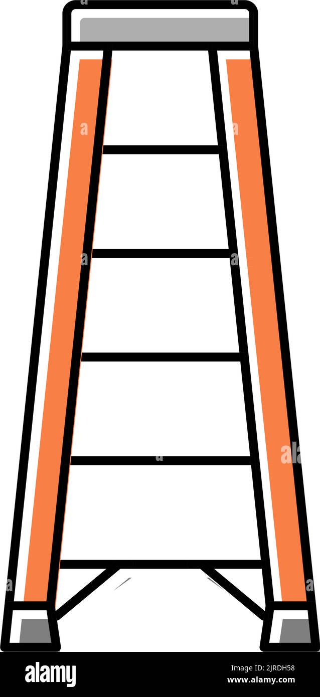 ladder tool repair color icon vector illustration Stock Vector Image ...