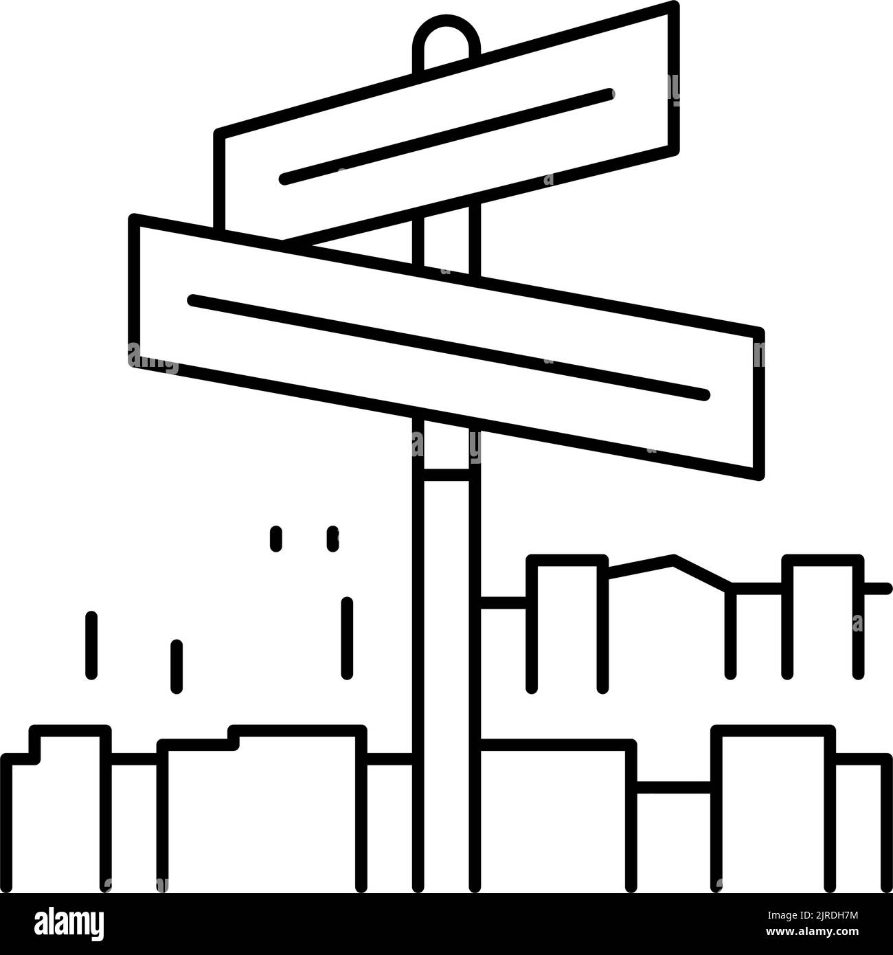 street road sign line icon vector illustration Stock Vector Image & Art ...