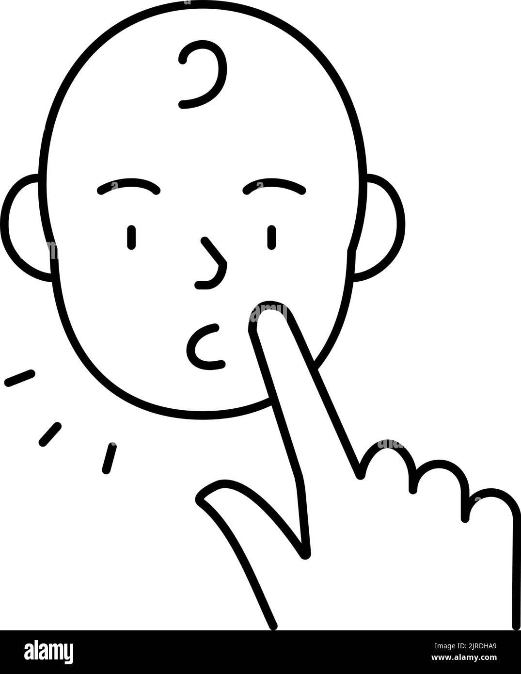 rooting reflex line icon vector illustration Stock Vector Image & Art ...