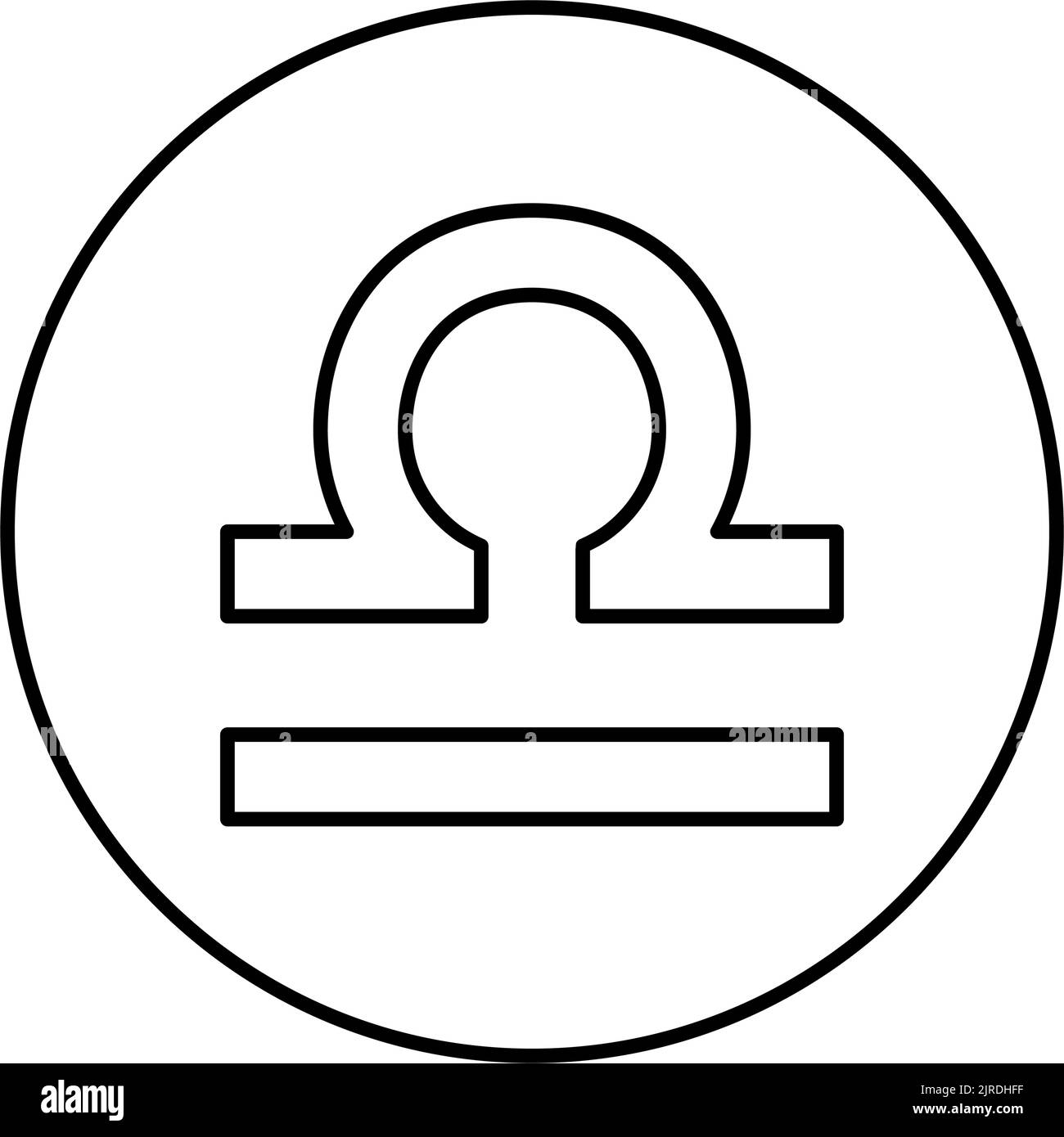 libra zodiac line icon vector illustration Stock Vector Image & Art - Alamy