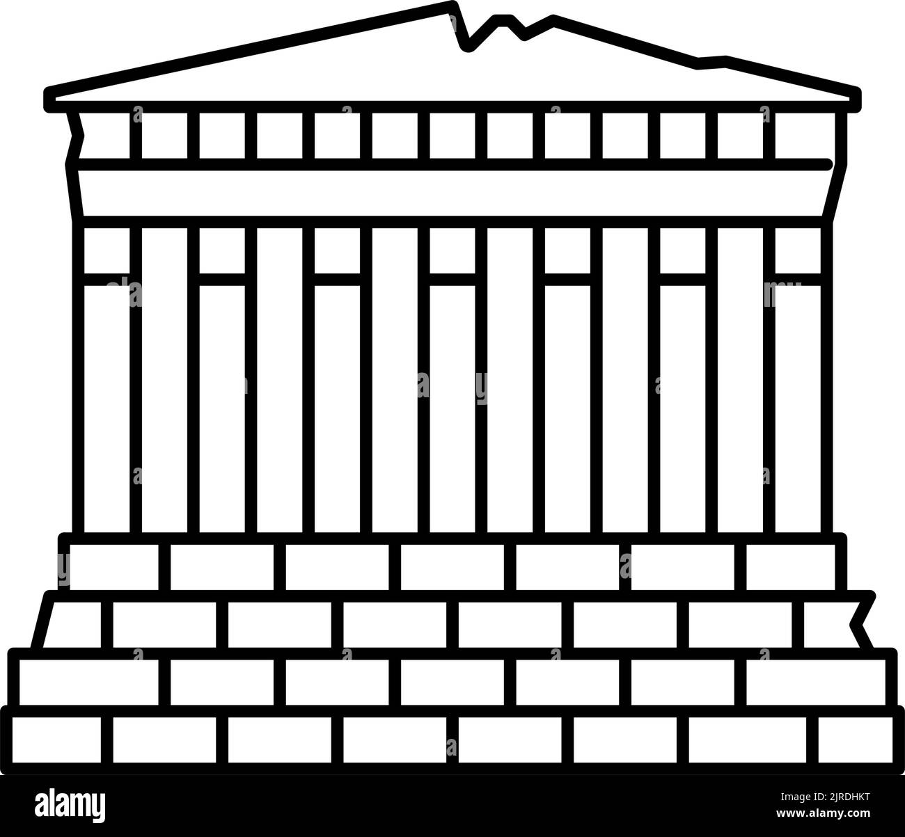 parthenon europe antique building line icon vector illustration Stock Vector Image & Art - Alamy