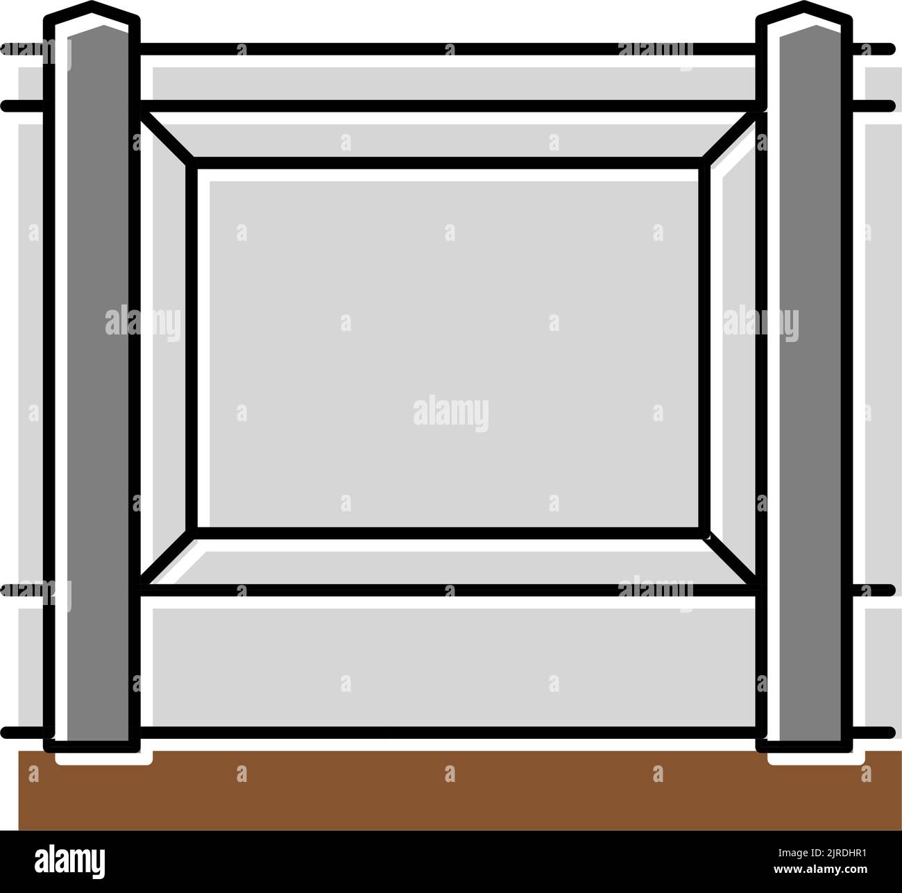 Concrete fence panel Stock Vector Images - Alamy